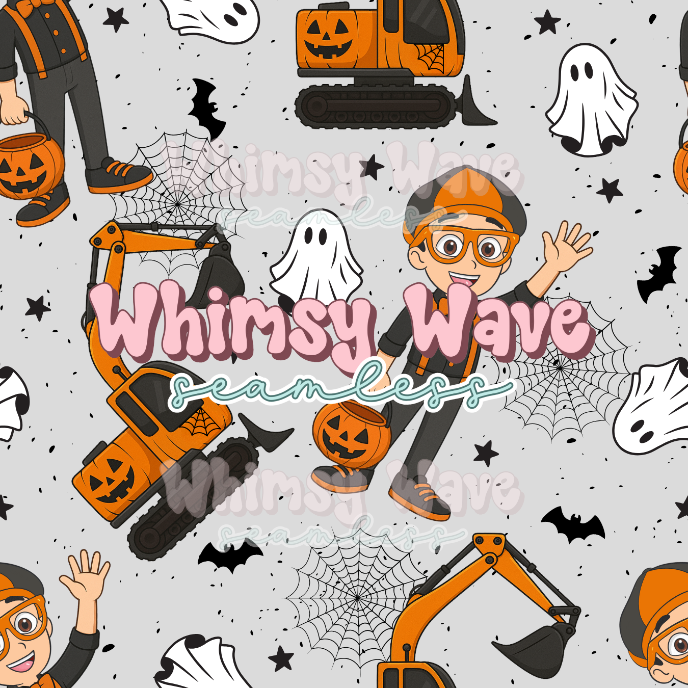 Blippi Halloween – Whimsy Wave Seamless